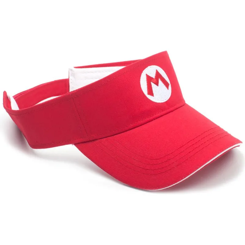 Difuzed Curved Brim Mario Badge Super Mario Bros. Red Adjustable Visor ...