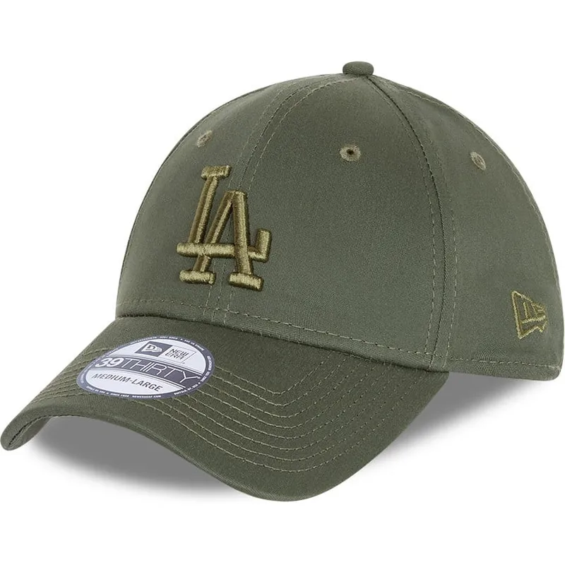 New Era Curved Brim Green Logo 39THIRTY League Essential Los Angeles ...
