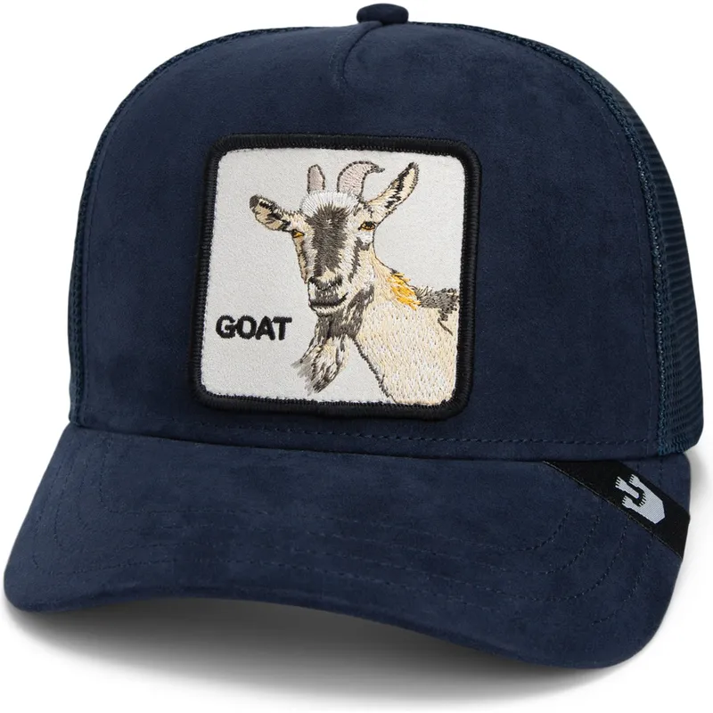 Goorin Bros. The Farm Trucker Cap Marineblau Ziege The Suede Goat Global Core Micro Suede ...