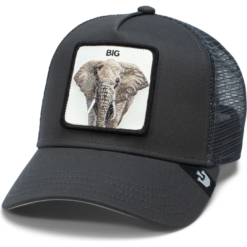 Schwarze Trucker-Kappe Elefant The Big Elephant Global Core The Farm von Goorin Bros.: Caphunters.de